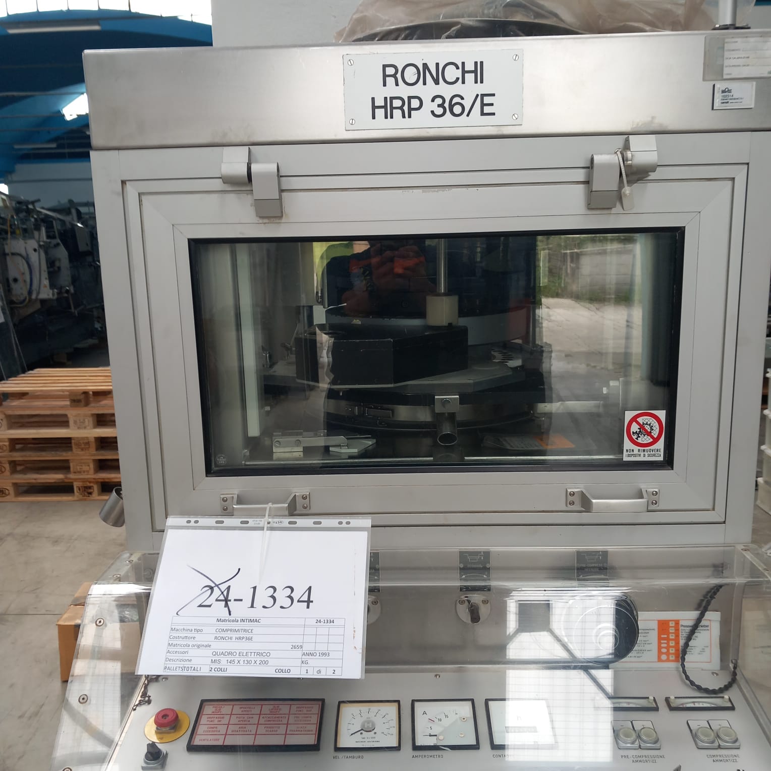 Comprimeuse/Collecteur de poudre RONCHI HORN HRP 36E