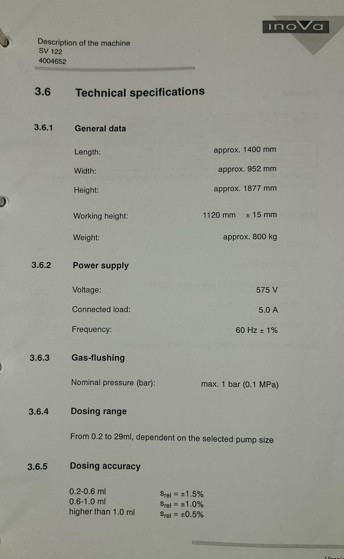Liquid Filling and Closing Machines Inova Inova SV 122